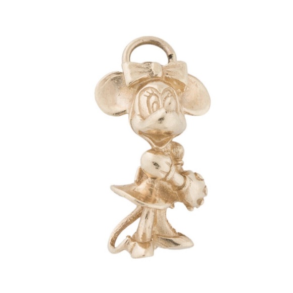 Disney | Jewelry | Vintage 4k Solid Yellow Gold 3d Minnie Mouse Pendant ...